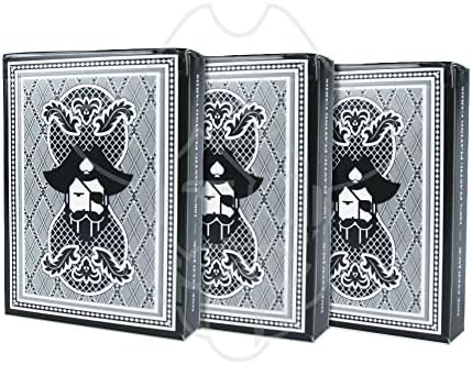 One Eyed Jack Premium Plastic Playing Cards - Grey - Set of 3 Decks of ...