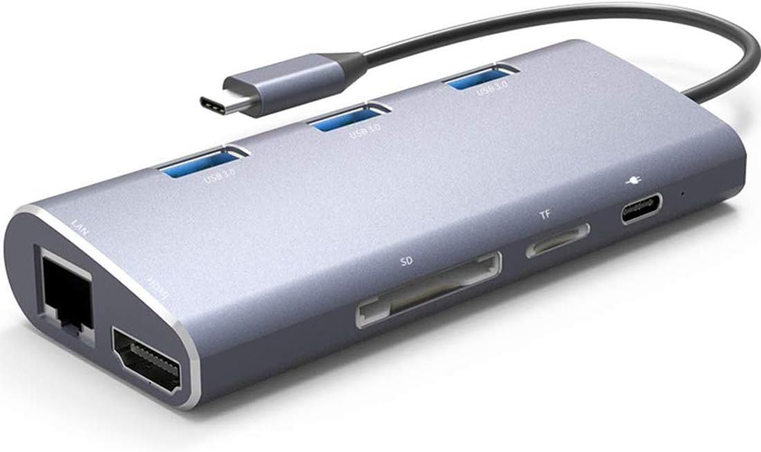 Amazon.com: USB C Hub, 8 in1 Type C Multi Hub Adapter with 4K HDMI ...