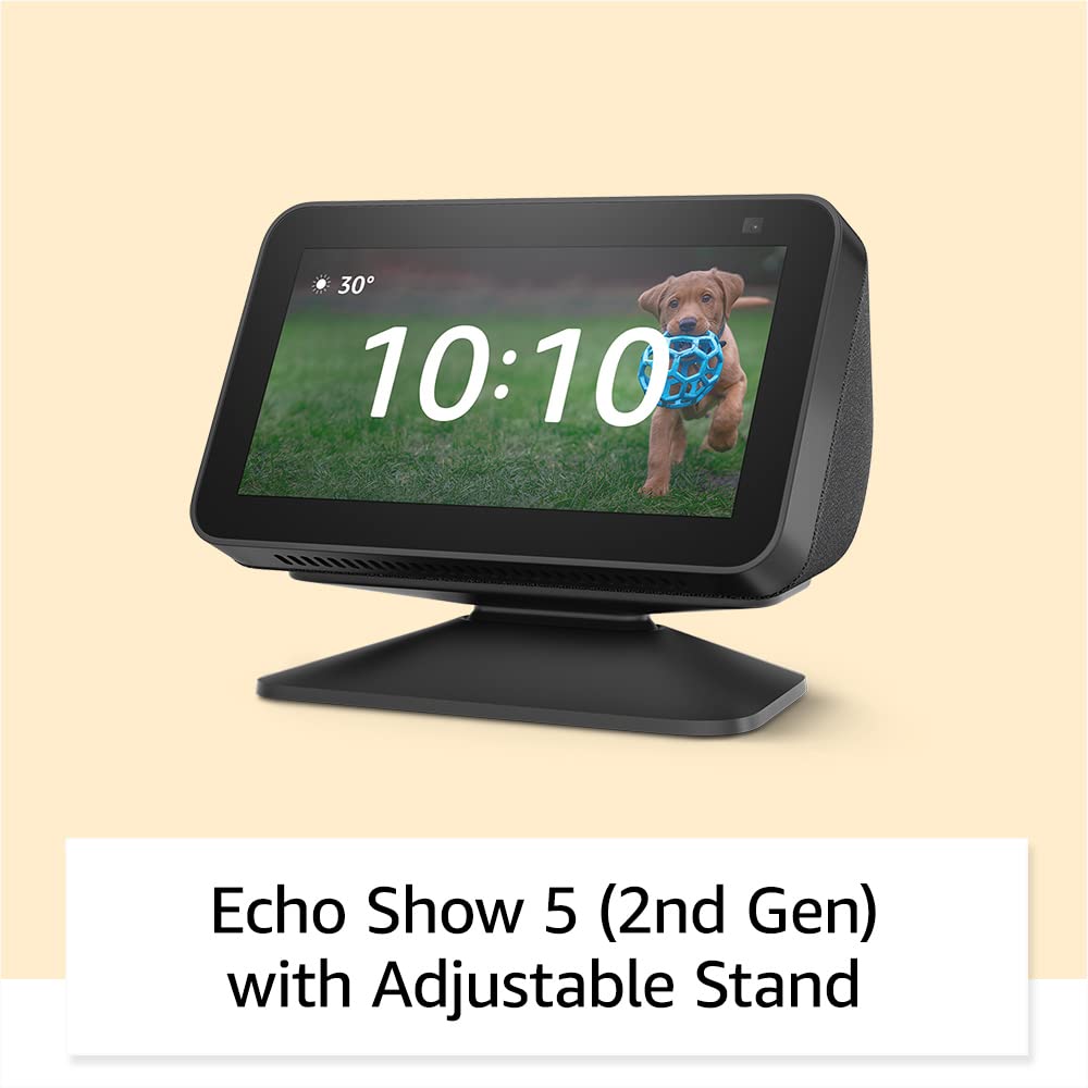 Buy Echo Show 5 (2nd Gen) with Adjustable Stand | Charcoal Echo (4th ...