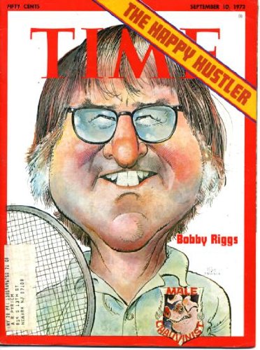 Time September 10 1973 Bobby Riggs on Cover (drawn by Mort Drucker ...