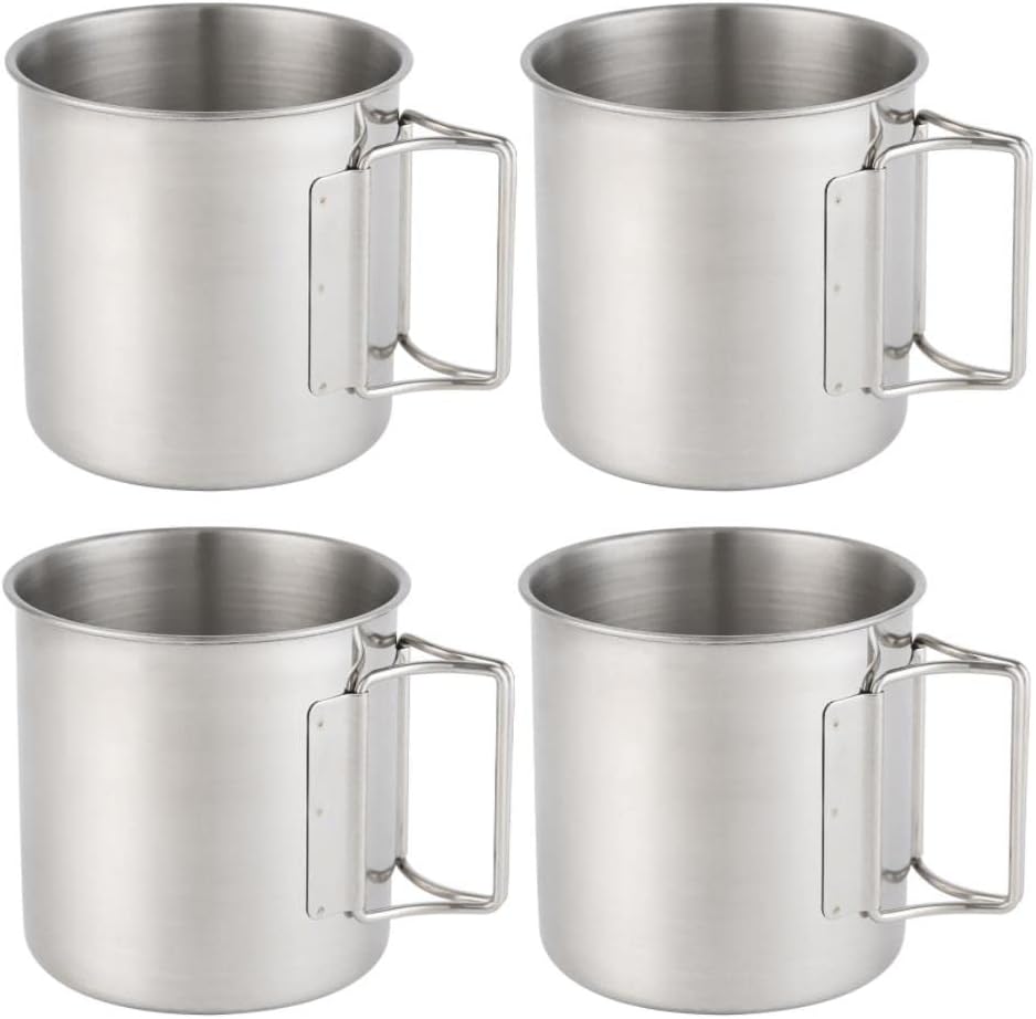 Amazon.com: Falafale Stainless Steel Camping Mugs Outdoors Drinking Cup ...