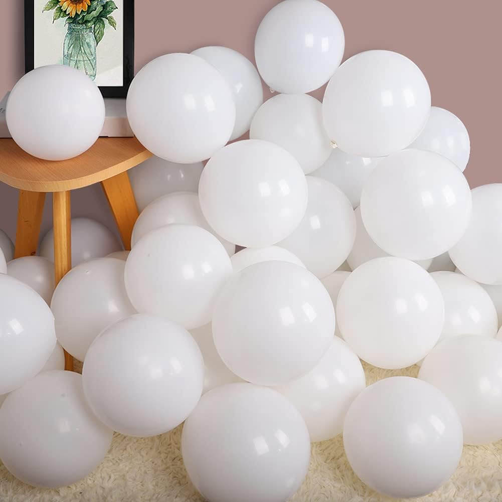 Amazon.com: BEISHIDA 200Pcs Pastel White Balloons 5 Inch Mini Thicken ...