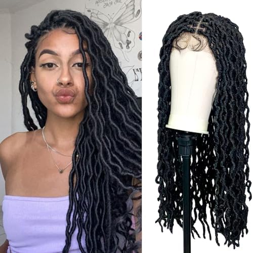 Amazon.com : Janyuwool 36" Faux Locs Knotless Braided Wigs Dreadlock ...