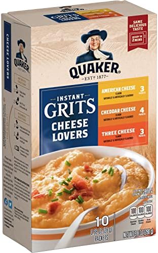 Amazon.com: Quaker Instant Grits, Cheese Lovers Variety Pack, 0.98oz ...