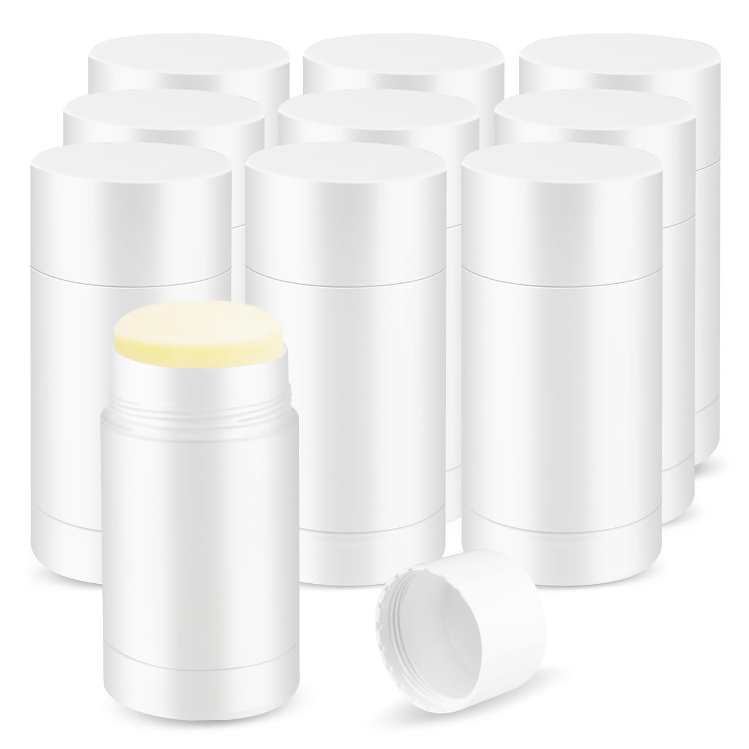 Amazon.com : glasstore 10 Pcs Empty Deodorant Containers Bottom Fill ...