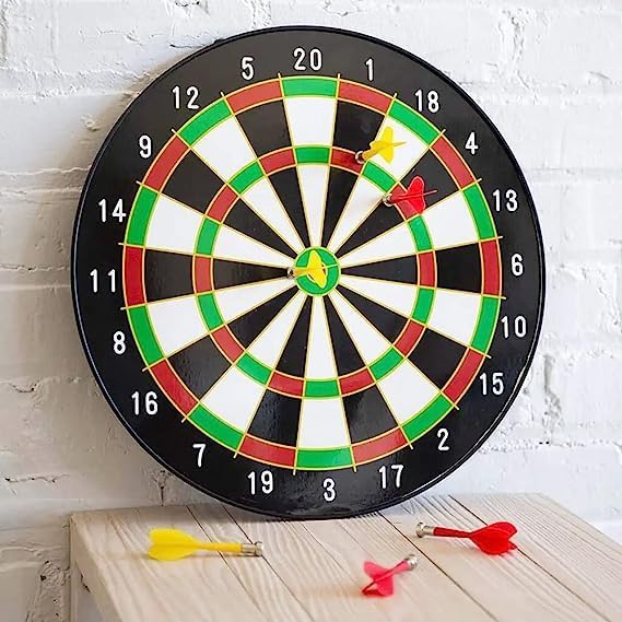 Indoor & Outdoor 14' INCH Super Magnetic Dartboard Board Game Set ...