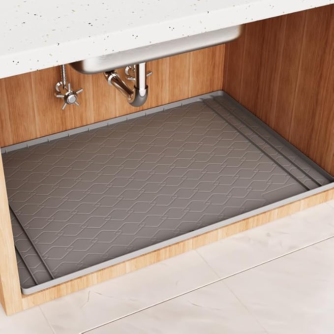 Amazon.com - Vwanvny Silicone Waterproof Cabinet Mat 34"x22"-Cut-to-Fit ...