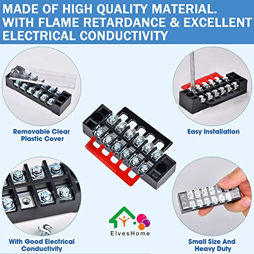 Snapklik.com : Terminal Blocks 6 Position 12PCS 6 Set, Screw Terminal ...