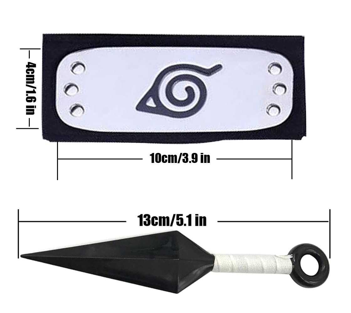 Buy Konoha Leaf Village Ninja Shinobi Cosplay Headband with Red and ...