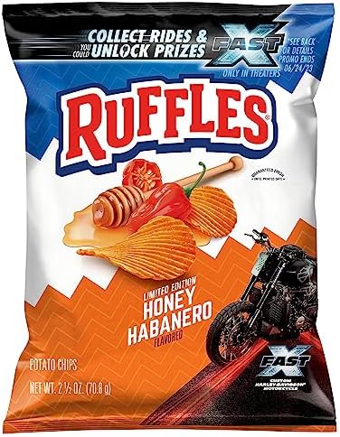 Amazon.com: Frito Lay, Ruffles Honey Habanero Potato Chips, 2.5 Ounce