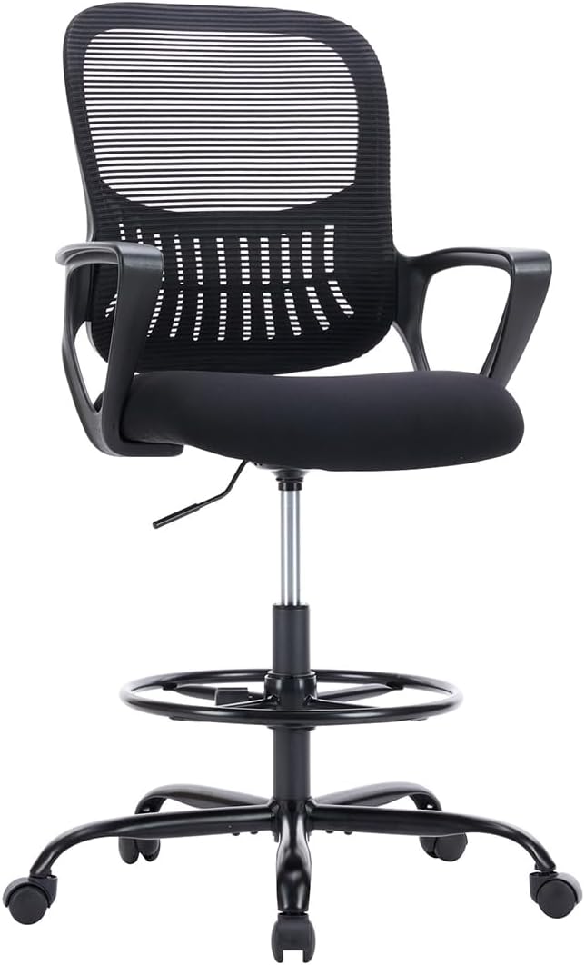 Amazon.com: Sweetcrispy Drafting Chair Ergonomic Tall Computer Office ...