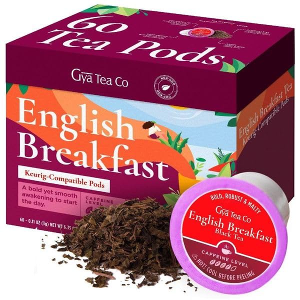 Amazon.com : Gya Tea Co English Breakfast K Cup Tea Pods for Keurig ...