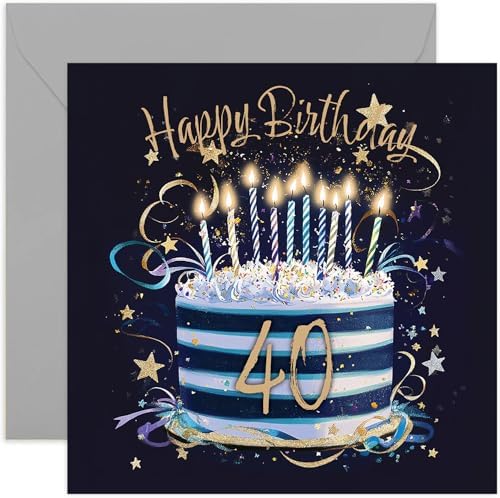 Special 40th Birthday Card for Him - Forty Years Old Birthday Greeting ...