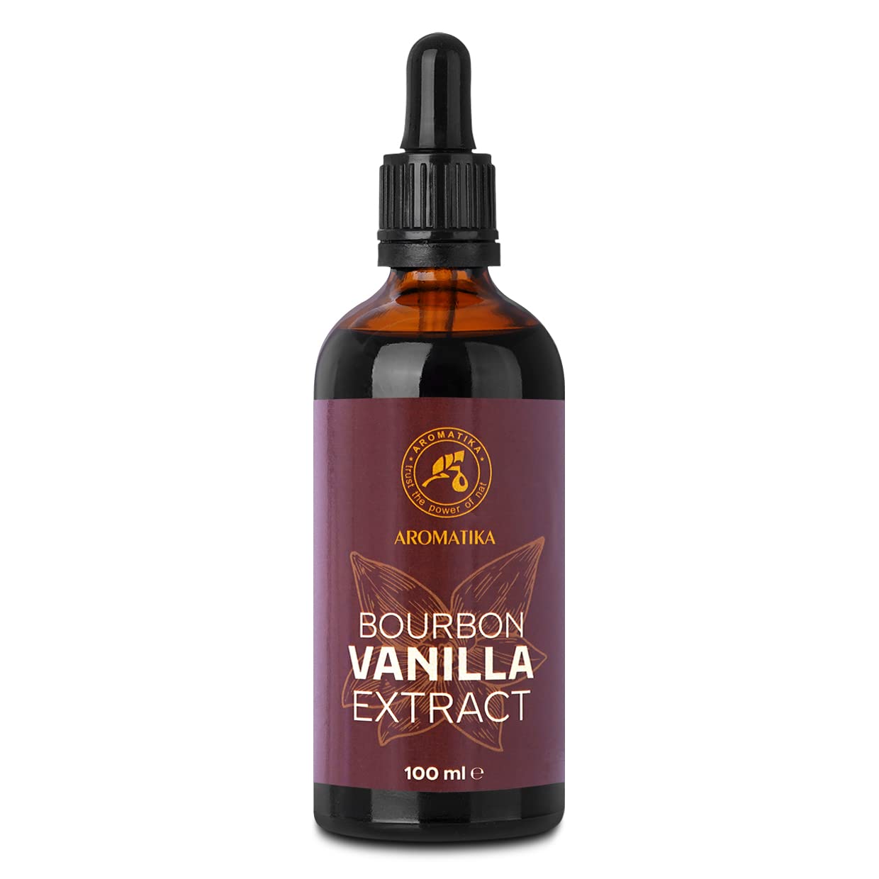 Bourbon Vanille Extrakt 100ml - Dunkle Glasflasche mit Tropfspender ...