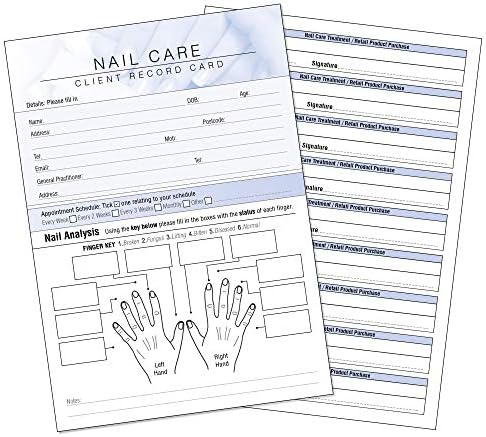 Nail Care Client Record Card - Treatment Consultation Form for Mobile ...