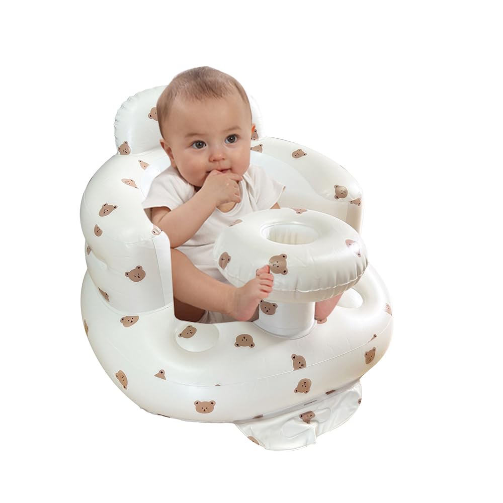 JOAASU Baby Inflatable Seat, Inflatable Baby Chair, Built in Air Pump ...