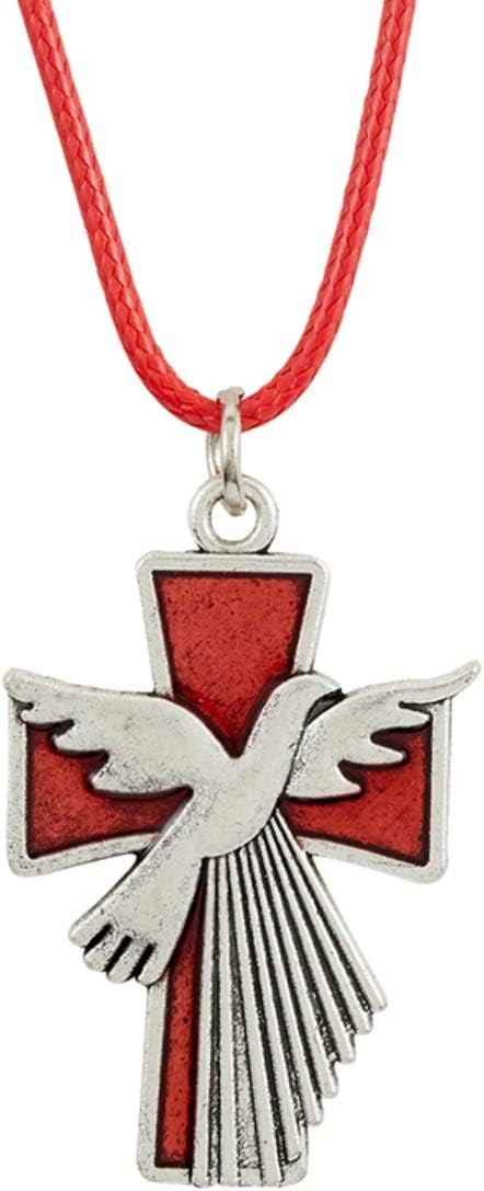 Amazon.com: Confirmation Necklace Holy Spirit Dove and Cross Pendant ...