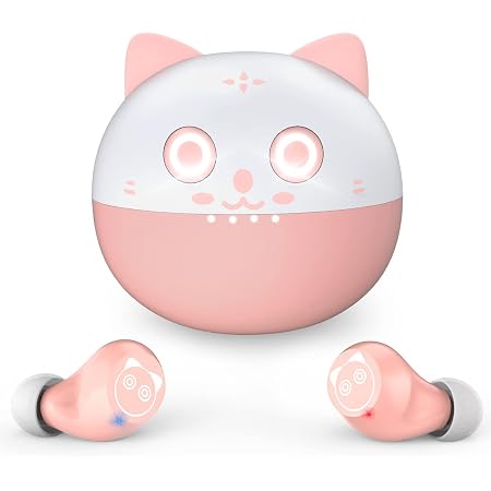 Togetface Bluetooth Kids Earbuds, Pink Wireless Earbuds for Girls and ...