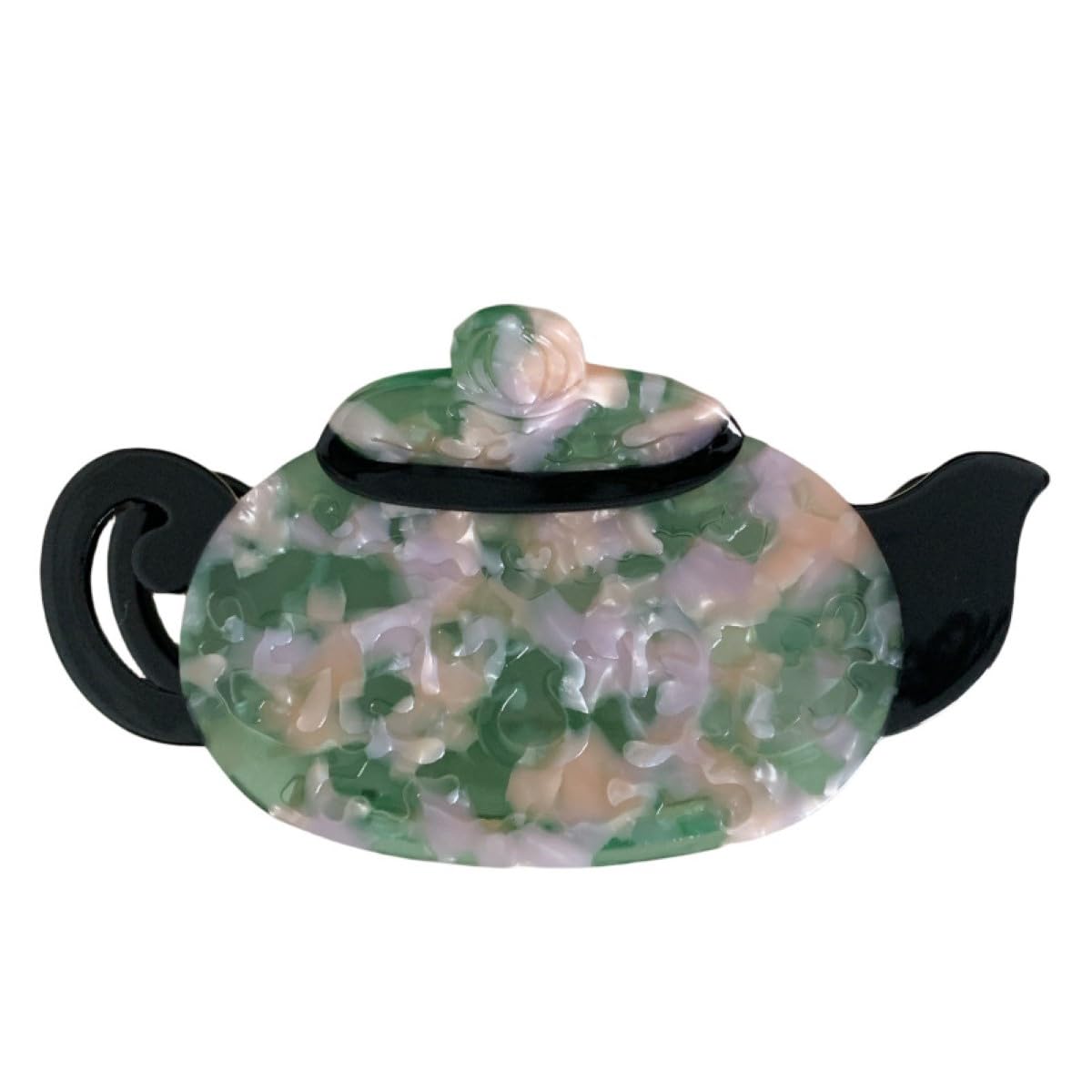 Amazon.com: Emerald Green Teapot Hair Clip,Acetate Hair Clip,Small Claw ...
