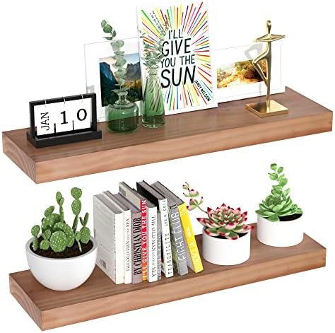 Amazon.com: Wallniture Arras 60 inch Long Floating Shelves for Living ...