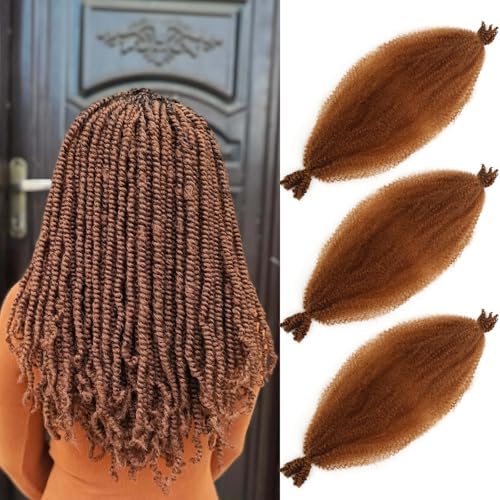 Amazon.com: Springy Afro Twist Hair 16 Inch Color 30 3 Packs Marley ...