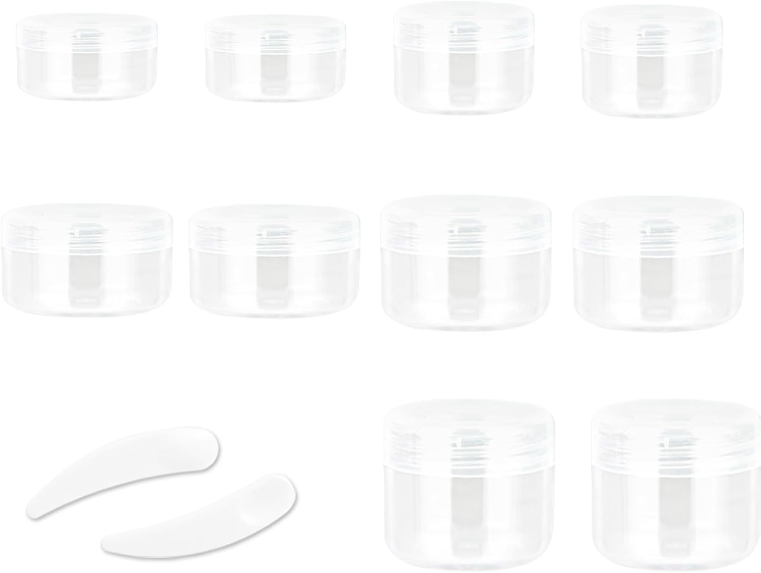 ZEJIA 10pcs Small Travel Containers, Clear Sample Containers with Screw ...