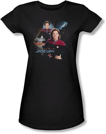 Amazon.com: Star Trek - St: Voyager/Captain Janeway Juniors T-Shirt in ...