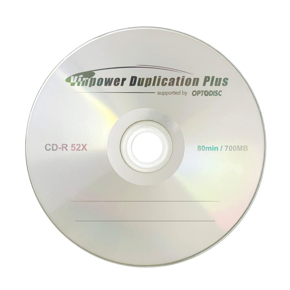 Vinpower Digital Logo Top Blue AZO CD-R 700MB 52X Recordable Media Disc ...