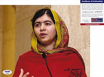 Malala Yousafzai Peace Leader Signed Autograph 8x10 Photo PSA/DNA COA ...
