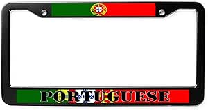 Amazon.com: Portuguese Flag Front License Plate Cover Portuguese ...