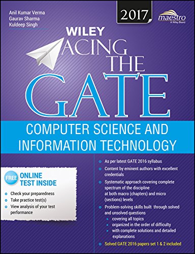 Wiley Acing the GATE: Computer Science and Information Technology: Verma Et Al, Kuldeep Singh ...