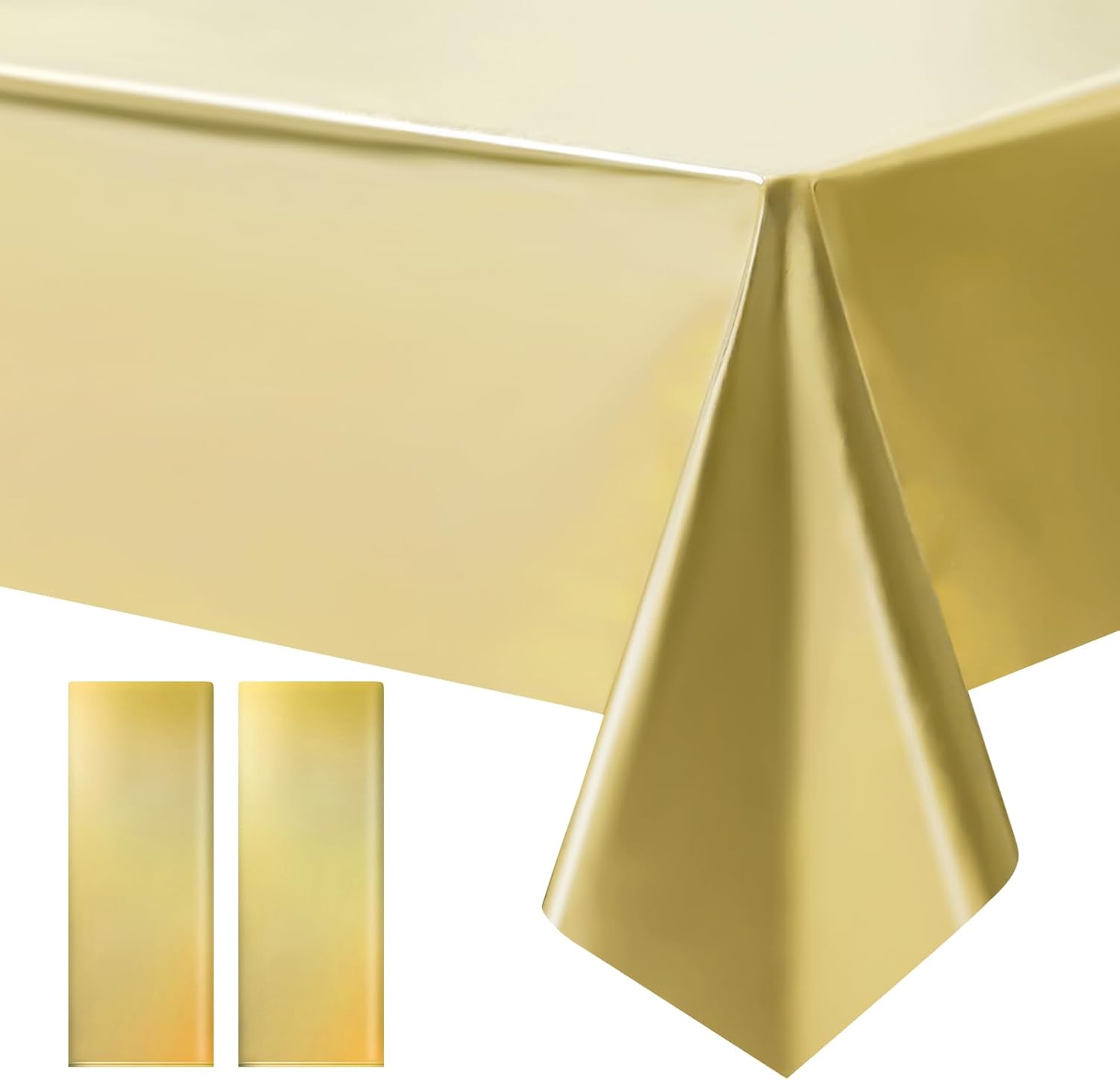 Amazon.com: Just Shimmer 2 pcs Gold Tablecloth Plastic -Stunning ...