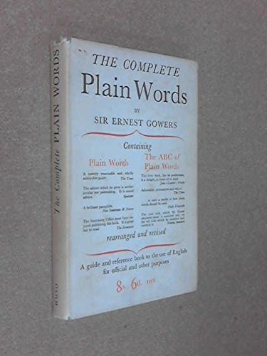 The Complete Plain Words: unknown author: Amazon.com: Books