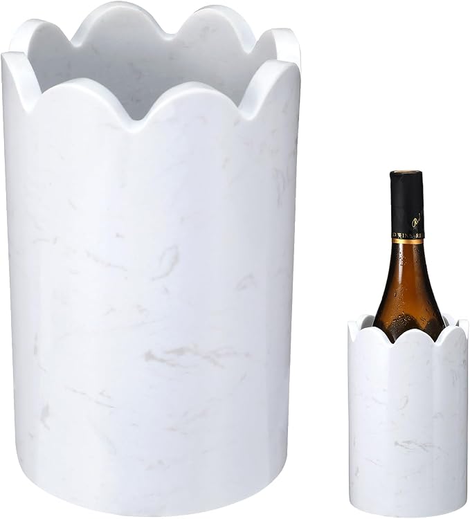 Amazon.com: CroBlissful Scalloped Marble Wine Chiller 750ml Wine Bottle ...