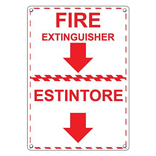 Amazon.com: Weatherproof Plastic Vertical Fire Extinguisher [ English ...