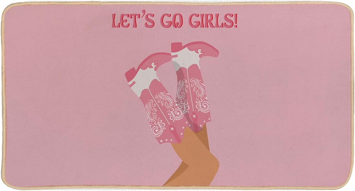 Amazon.com: EXUQO Pink Preppy Door Mat,Cowgirl Trendy Floor Mats Indoor ...