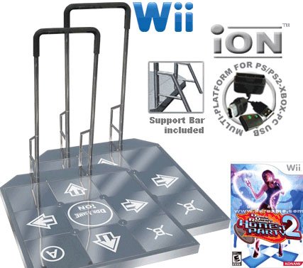Amazon.com: 2 x Wii Dance Dance Revolution DDR iON Arcade Metal Dance ...