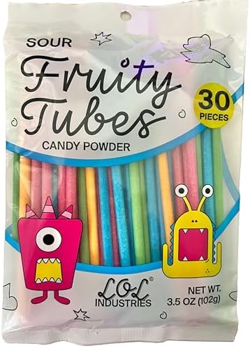 Amazon.com : Sour Fruity Tubes, Candy Powder : Grocery & Gourmet Food
