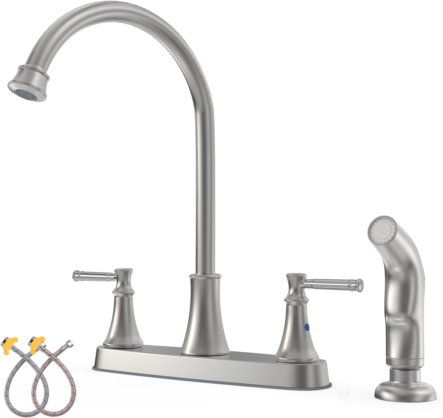 Moen, Inc. CA87000SRS Banbury Spot Resist Stainless Two-Handle High Arc ...