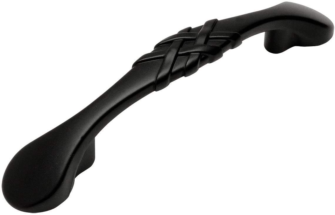 10 Pack - Cosmas 7063FB Flat Black Braided Cabinet Hardware Handle Pull ...