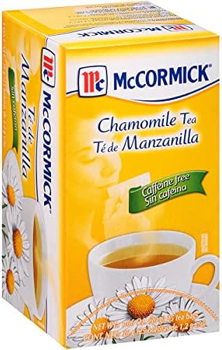 Amazon.com : McCormick 25 Count Caffeine Free Chamomile Tea Bags, 1.06 ...