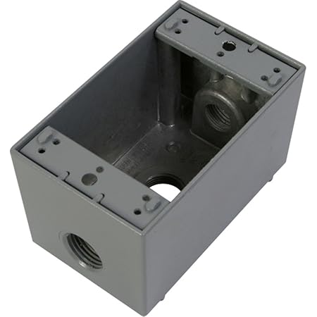 BELL 5386-0 Hubbell Raco 1-Gang Weatherproof Deep Box, Gray ...