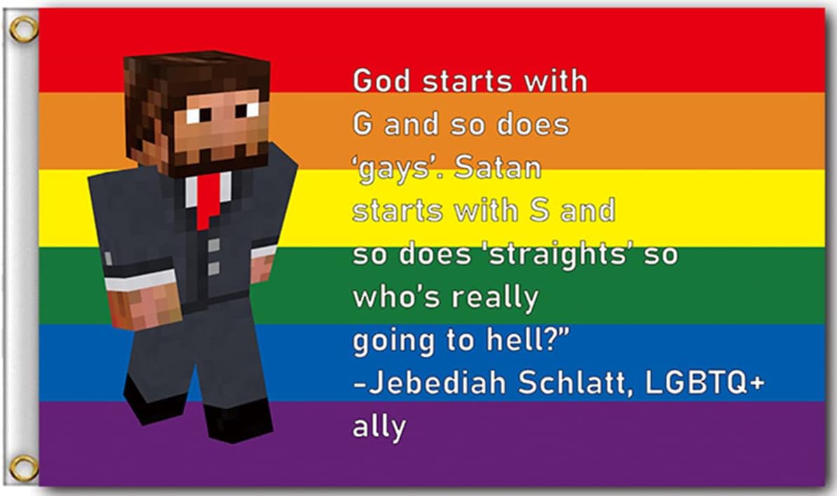 Amazon.com : DEIMUGL LGBT Funny Flag 3x5 Feet Man Cave Wall Flag Meme ...