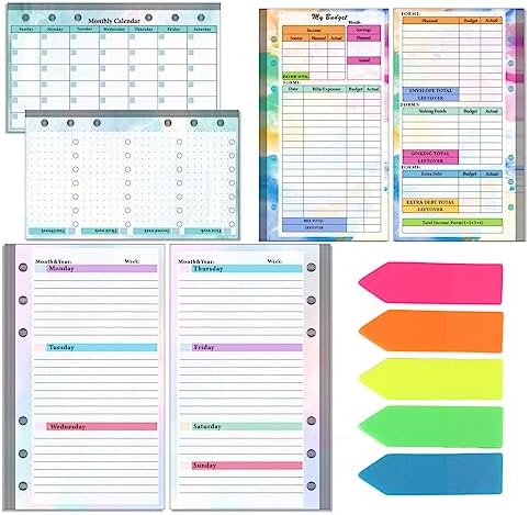 Amazon.com : Leadigol A6 Budget Planner Refill, 6 Hole Budget System ...