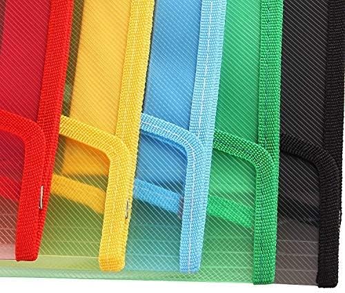 CAMPIO A4 Transparent Snap-Button File Folder, Set of 5, Clear, 150 ...
