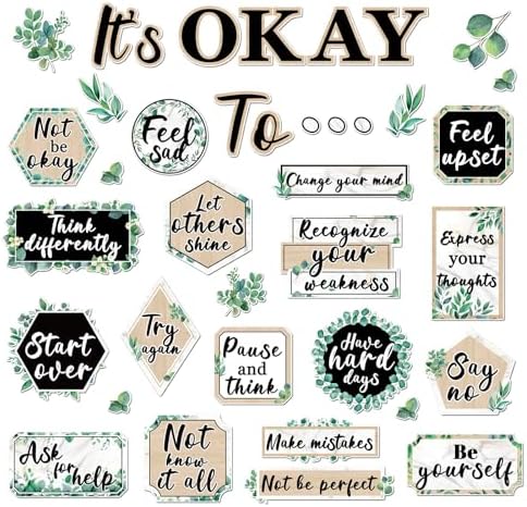 Amazon.com: Chinco 48 Pieces Eucalyptus Positive Sayings Accents ...