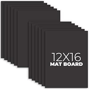 Amazon.com: Frametory, Pack of 12 12x16 Uncut Mat Boards, Acid-Free ...