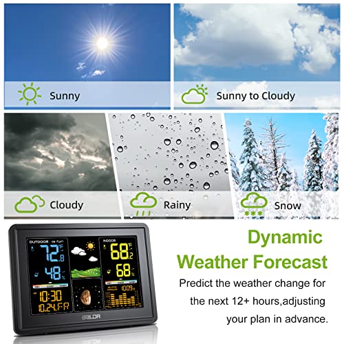 Snapklik.com : Weather Station Indoor Outdoor Thermometer Digital Color ...