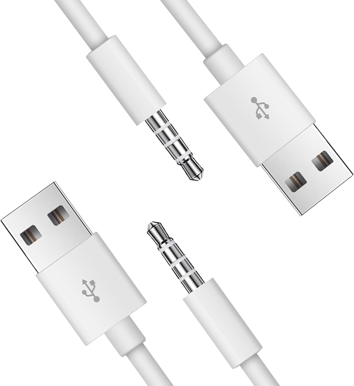 Amazon.com: iAbler iPod Shuffle Cable, 2 Pack 3.5mm Jack/Plug to USB ...