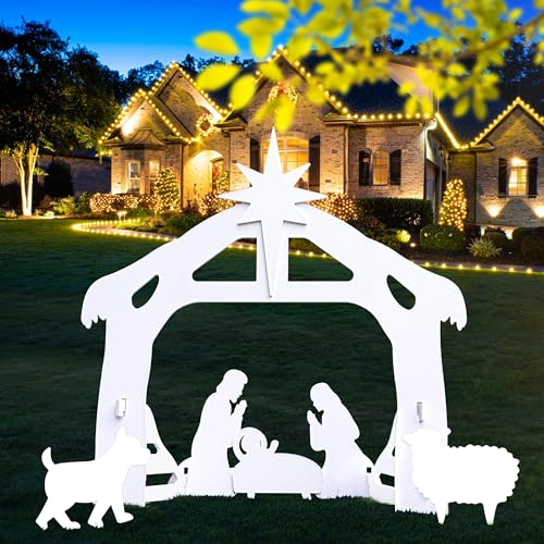 Snapklik.com : Large Outdoor Nativity Set, Weatherproof Nativity Scene ...